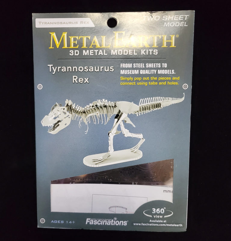Gleaming Tyrannosaurus Rex Skeleton Metal Dinosaur Model Kit