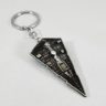 Super Star Destroyer Keychain - Solid Pewter Metal Star Wars