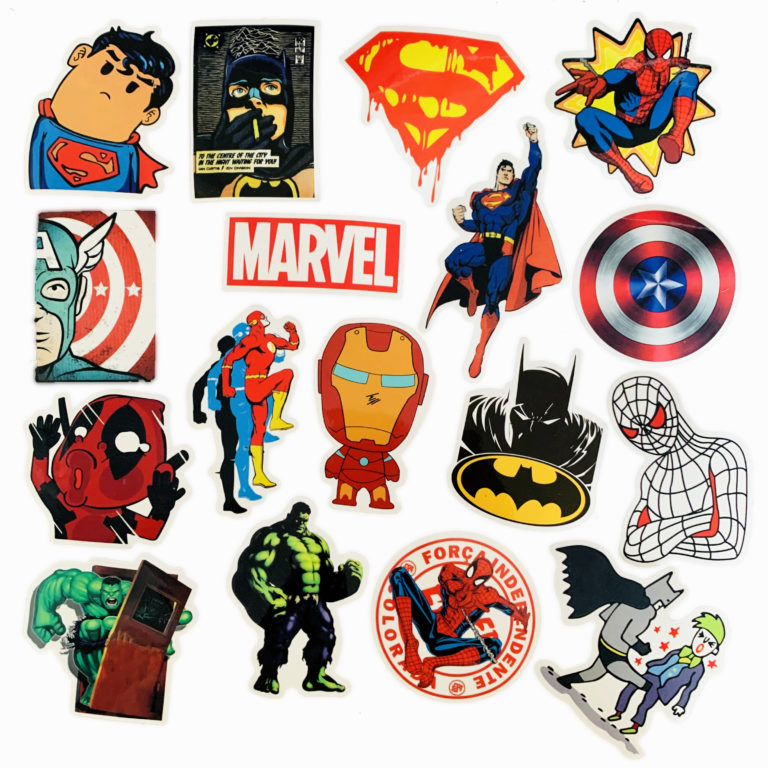 Superhero Stickers: Great Deal 50 Pcs DC And Marvel Stickers