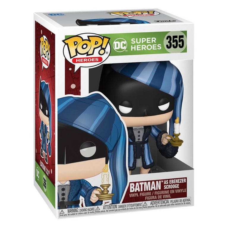 Batman Christmas Figure - DC Hero Holiday Scrooge Funko Pop!