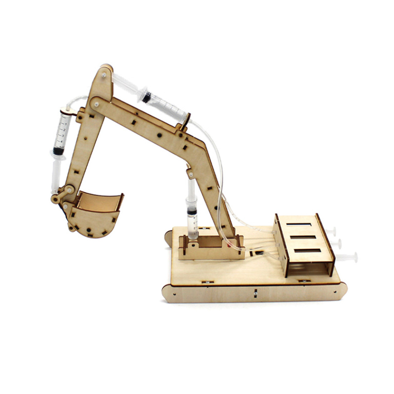 Hydraulics Model Kit - Wooden Hydraulic Excavator Model
