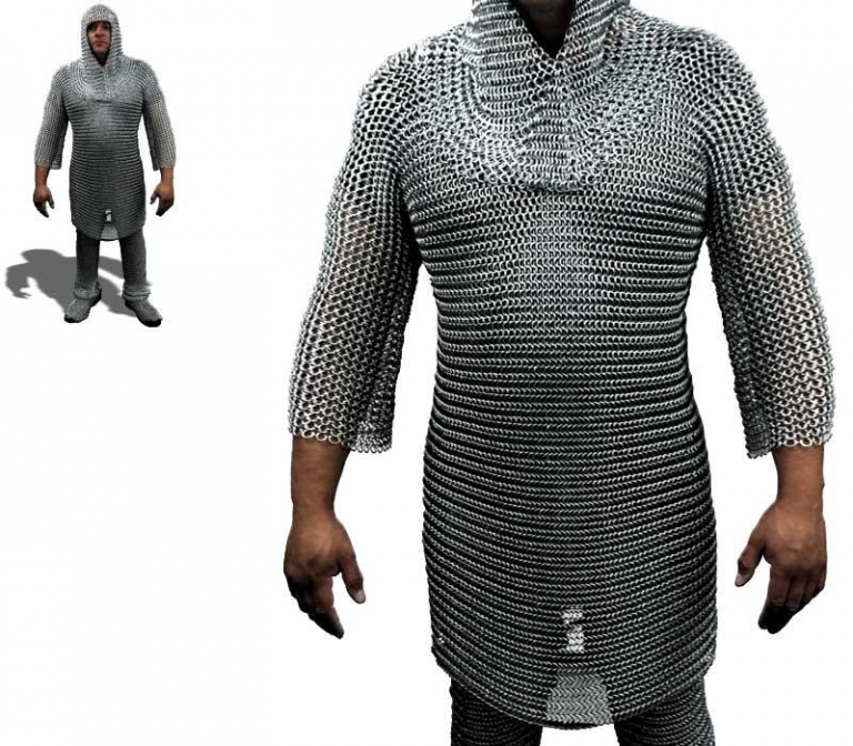 Chainmail Armor - Historically Accurate 16-Gauge Steel Butted Chainmail ...