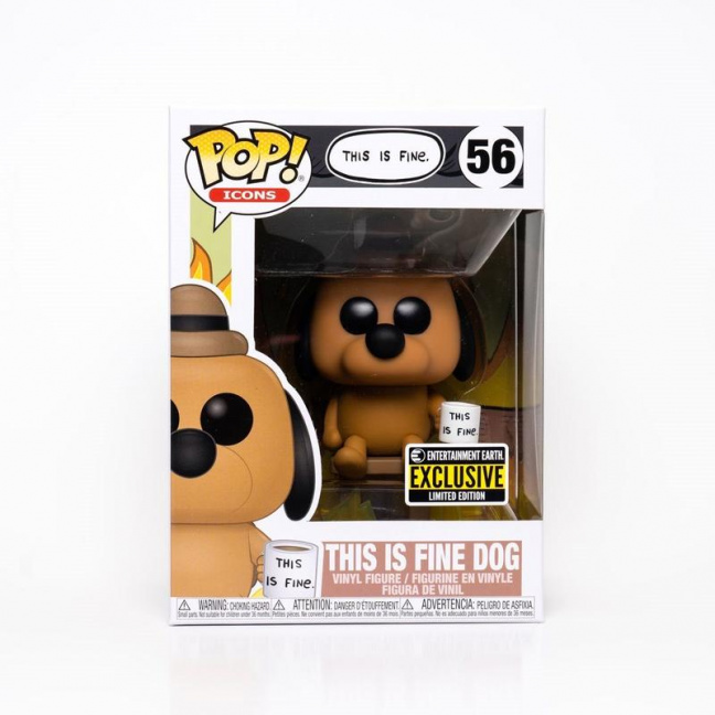 This Is Fine Dog Funko Pop! Vinyl Figure #56 - Entertainment Earth ...