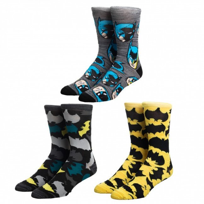 Batman Batmobile Crew Sock 3-pack In Collector's Batmobile Box - Geek ...
