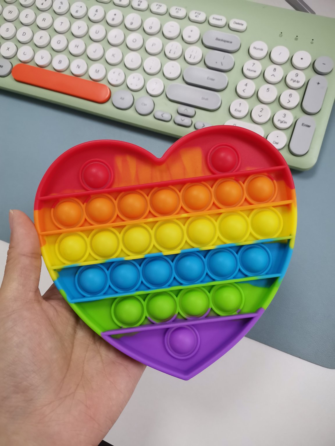 Bubble Popper Fidget Toy - Rainbow Bubble Popper Sensory Fidget Toy ...