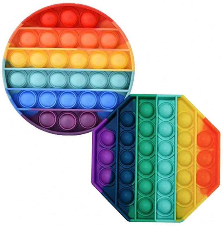 Bubble Popper Fidget Toy - Rainbow Bubble Popper Sensory Fidget Toy ...