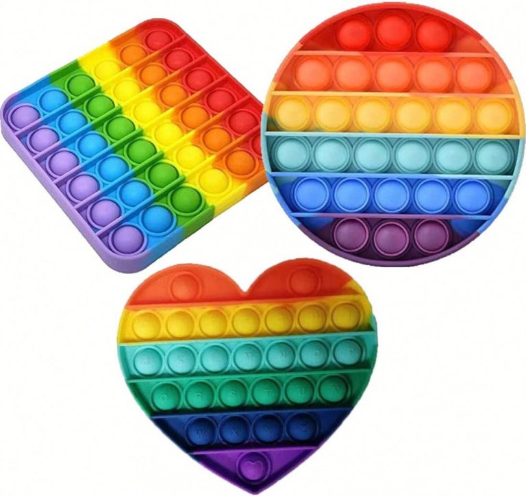 Bubble Popper Fidget Toy - Rainbow Bubble Popper Sensory Fidget Toy ...