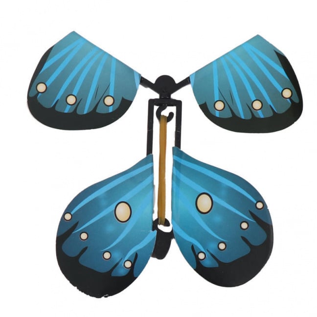 Colorful Wind-up Butterfly - Magic Flying Rubber Band Powered Wind-up ...