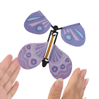 Colorful Wind-up Butterfly - Magic Flying Rubber Band Powered Wind-up ...