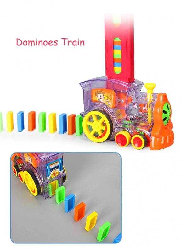 Fun And Colorful Domino Train With Lights And Sound - Automatic Domino ...