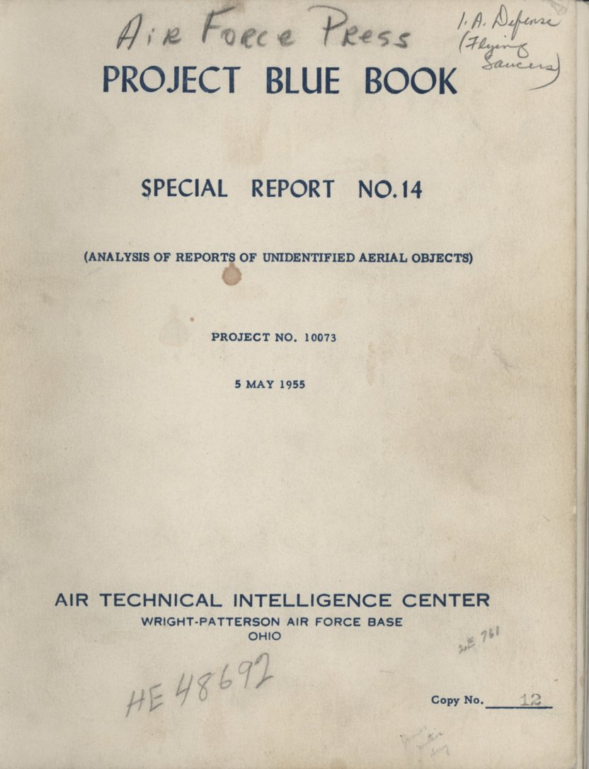 The Project Blue Book Unknowns - The Complete List Of Unsolved Project ...