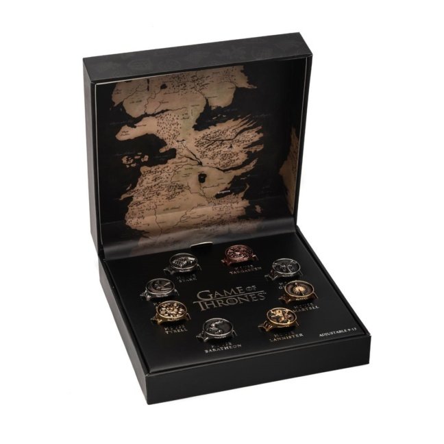 Game Of Thrones Houses Ring Set - 8-piece Adjustable Metal Rings With ...