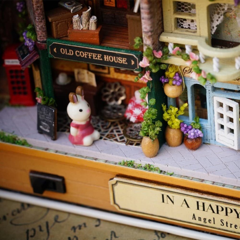 Miniature (TINY!) DIY Box Theater Wooden Dollhouse Model Kit (In A ...