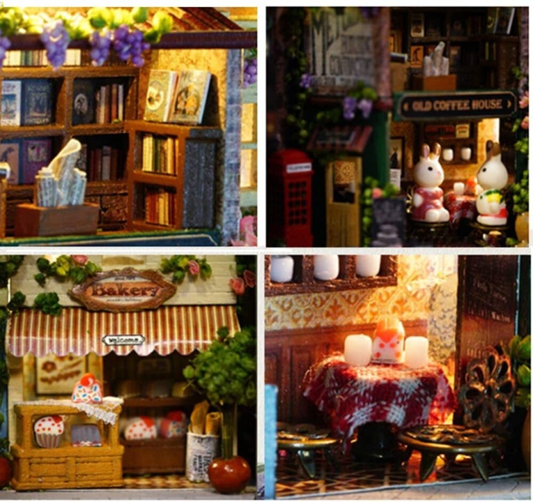 Miniature (TINY!) DIY Box Theater Wooden Dollhouse Model Kit (In A ...