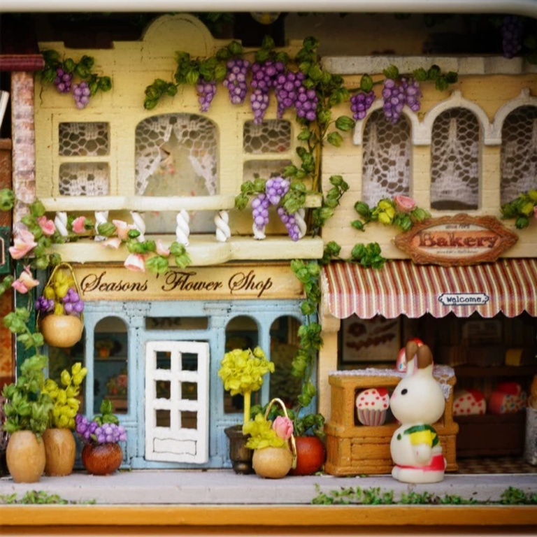 Miniature (TINY!) DIY Box Theater Wooden Dollhouse Model Kit (In A ...