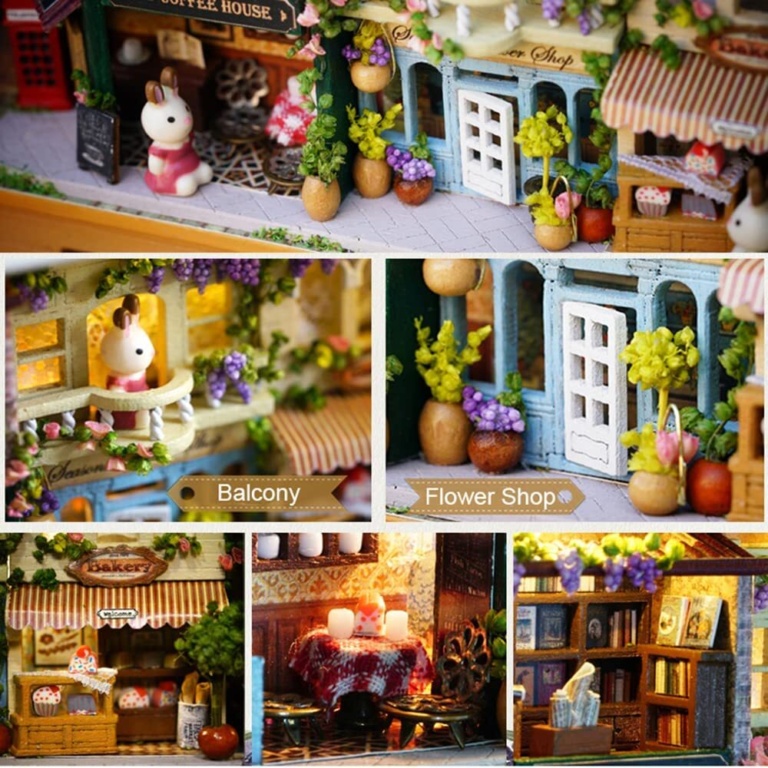 Miniature (TINY!) DIY Box Theater Wooden Dollhouse Model Kit (In A ...