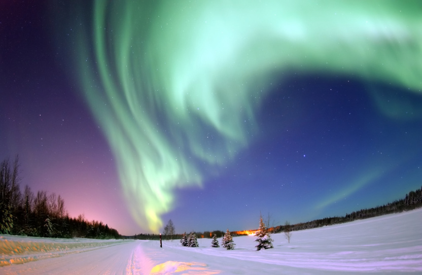 The Northern And Southern Lights (Aurora Borealis Or Aurora Australis ...
