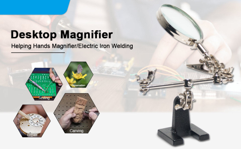 Classic Helping Hands Tool Hands-Free Magnifying Glass Station With ...