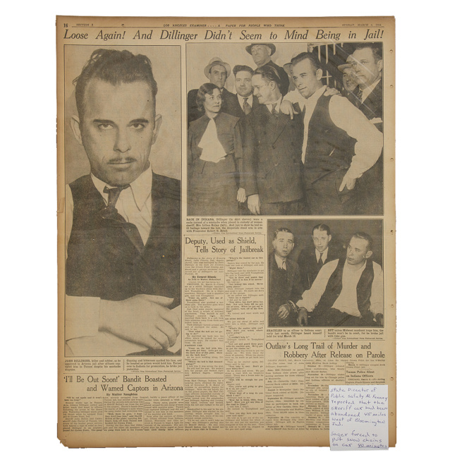 John Dillinger’s Infamous 1933 Ford V8 Escape Car And Other Legendary ...